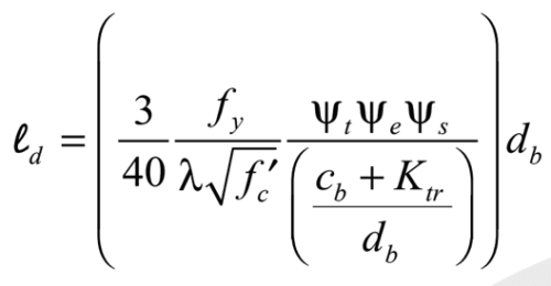 Rebar Development Length Calculator to ACI 318 (US) — Structural Calc